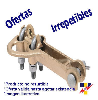 CUW34E GRAPA REMATE TIPO RECTA DE BRONCE AL SILICIO PARA CABLE CAL 250 ...